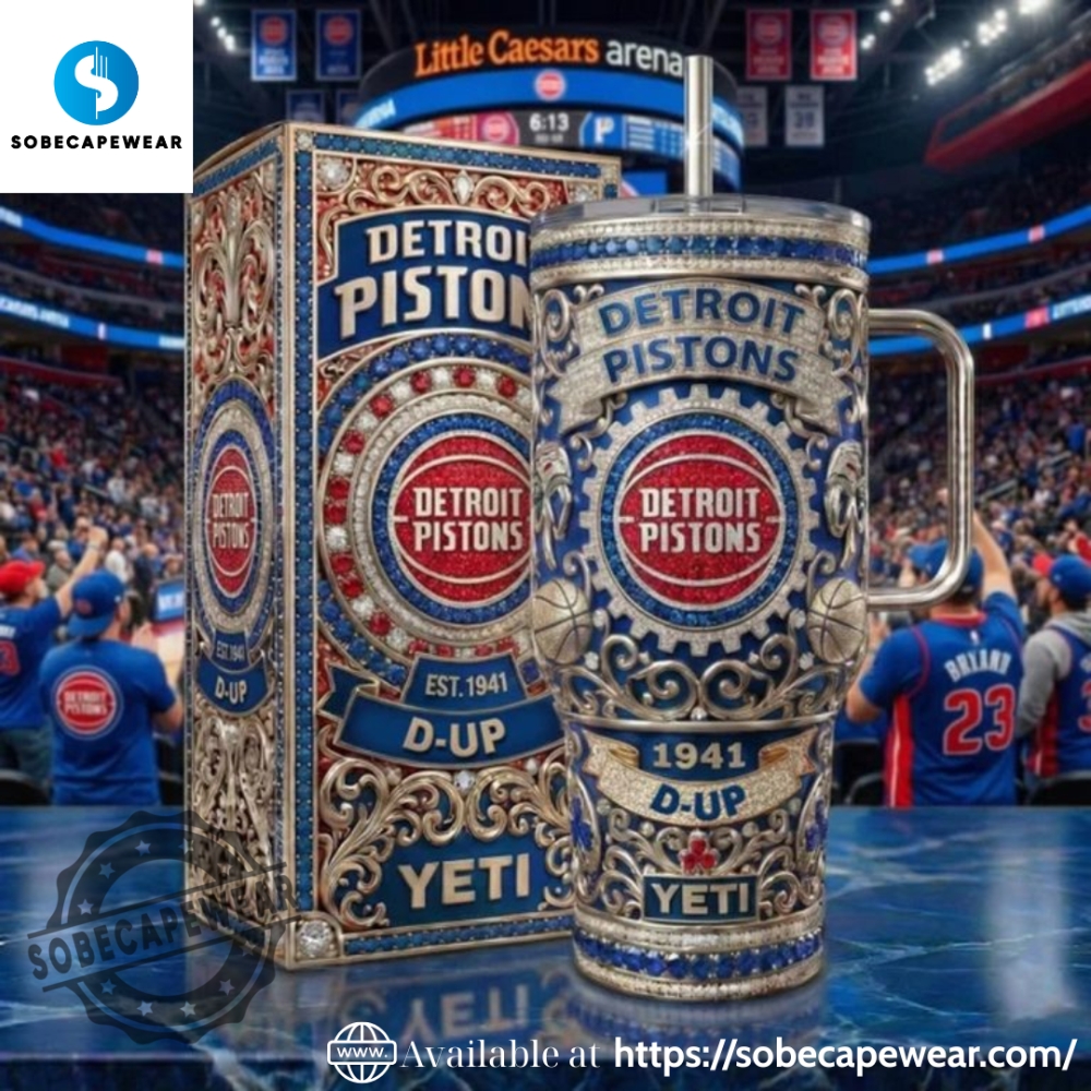Detroit Pistons Est.1941 40Oz Tumbler - Sobecapewear